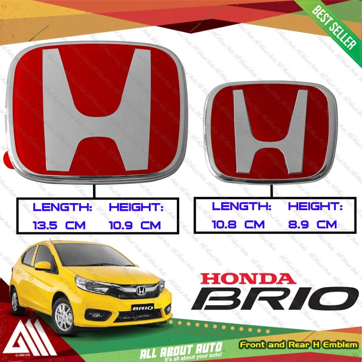 Honda Brio 2019 2020 2021 Front Grill and Rear Trunk H Emblem Badge ...