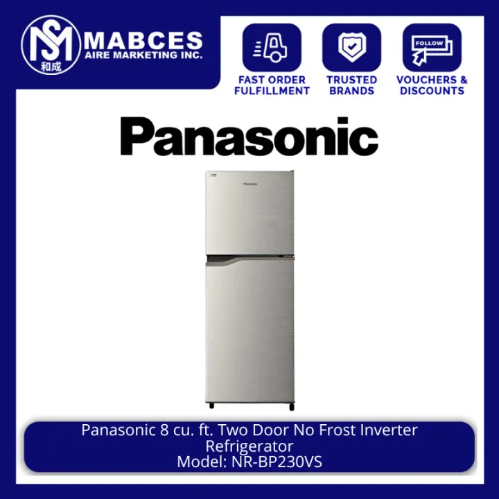 Panasonic 8 cu. ft. Two Door No Frost Inverter Refrigerator NR-BP230VS ...
