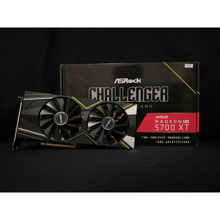 การ์ดจอ VGA ASROCK RX 5700XT CHALLENGER 8GB 2 FAN สินค้ามือสอง ไม่มี ...