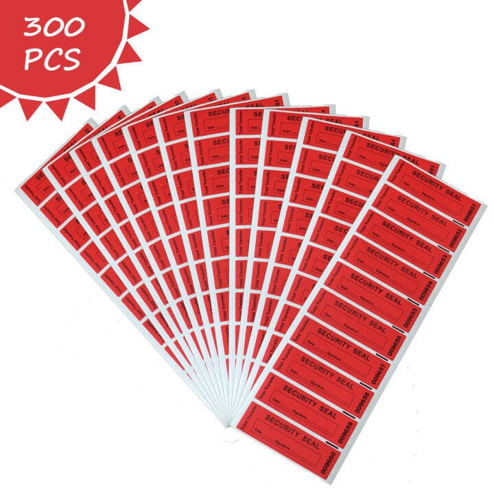 Red Adhesive labels Tamper Proof StickersSeals Warranty Void Seal Label ...