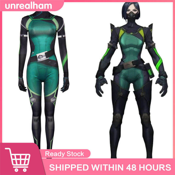 unrealham VALORANT Viper Cosplay Costume Jumpsuit Outfits Halloween ...