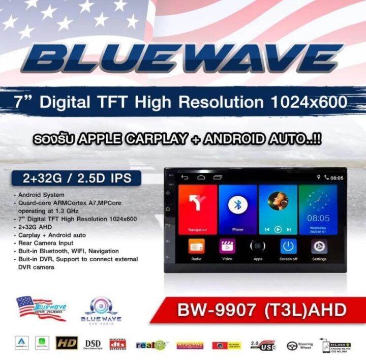 เวอร์ชั่นใหม่ล่าสุด จอ เอนดรอย BLUEWAVE BW-9907 (2GB+32GB) I ความคมชัดสูง IPS | Lazada.co.th