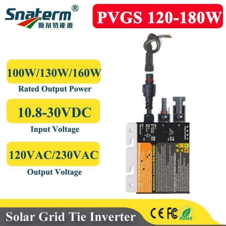 PVGS Series 120W 150W 180W MPPT Solar Grid Tie Micro Inverter DC10.8 ...