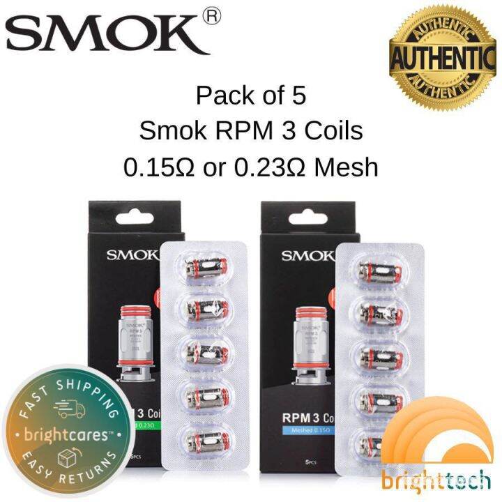 RPM 3 Coils Replacement Meshed 0.23 ohm or 0.15 ohm Occ Cartridge ...