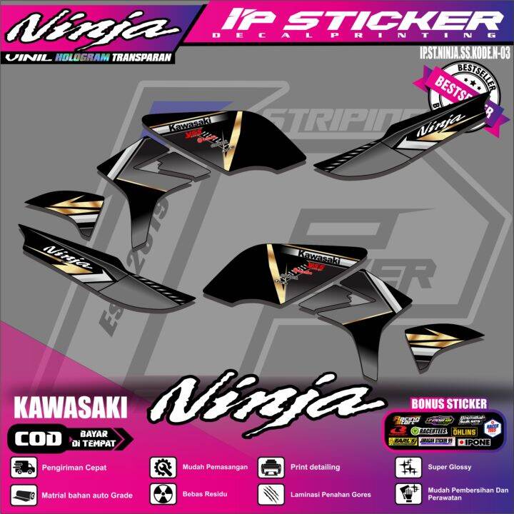 (cod) sticker motor NINJA SS - striping variasi list KAWASAKI NINJA SS ...