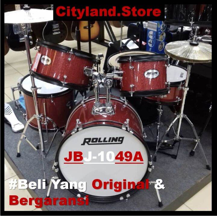 DRUM SET JUNIOR ROLLING JBJ1049A/ Rolling Drum set JBJ-1049A | Lazada Indonesia