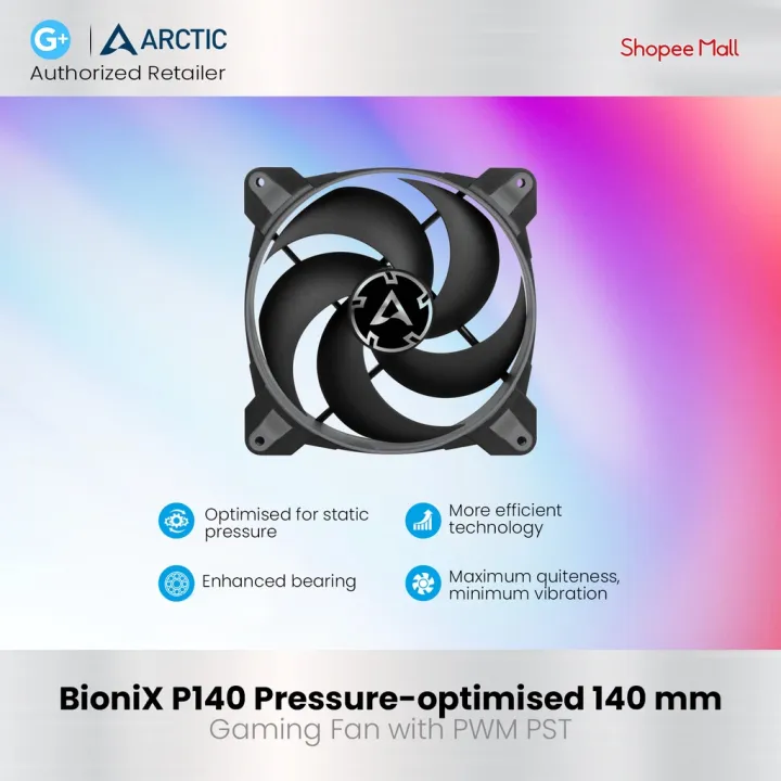 Arctic BioniX P140 Pressure-optimised 140 mm Gaming Fan with PWM PST ...