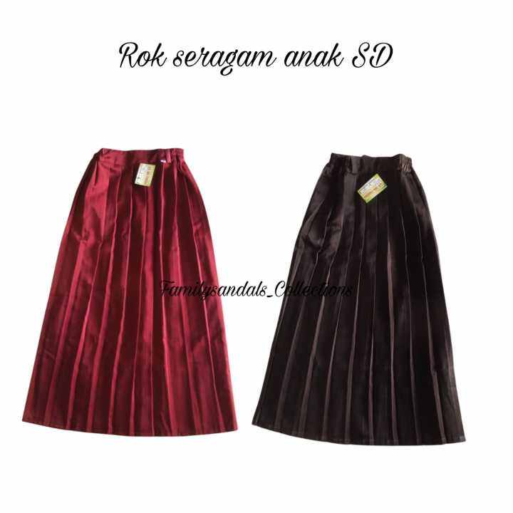 rok putih panjang rok sekolah rempel panjang SDmi full twis sergio ...