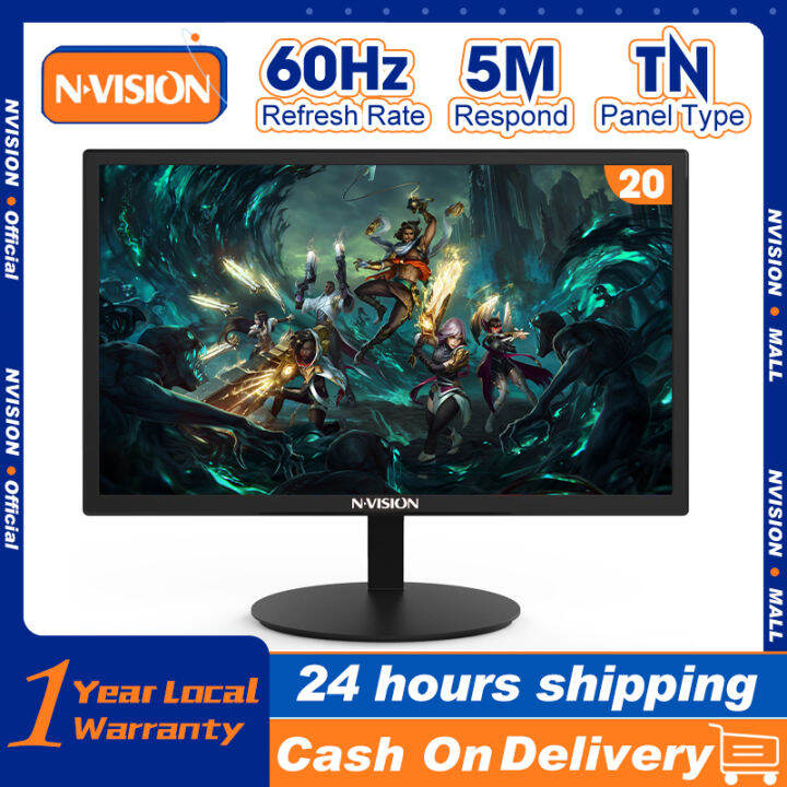 NVISION 19 Inch Monitor PC Monitor Computer LED Monitor Laptop Office ...
