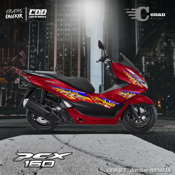 Aksesoris Motor PCX 160 Striping Motor PCX Variasi Motif Batik | Lazada ...