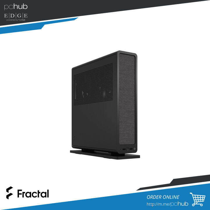 Fractal Ridge, black, ITX, PCIE4 Riser, SFX psu, 2x140mm, USB3 1C 2A ...