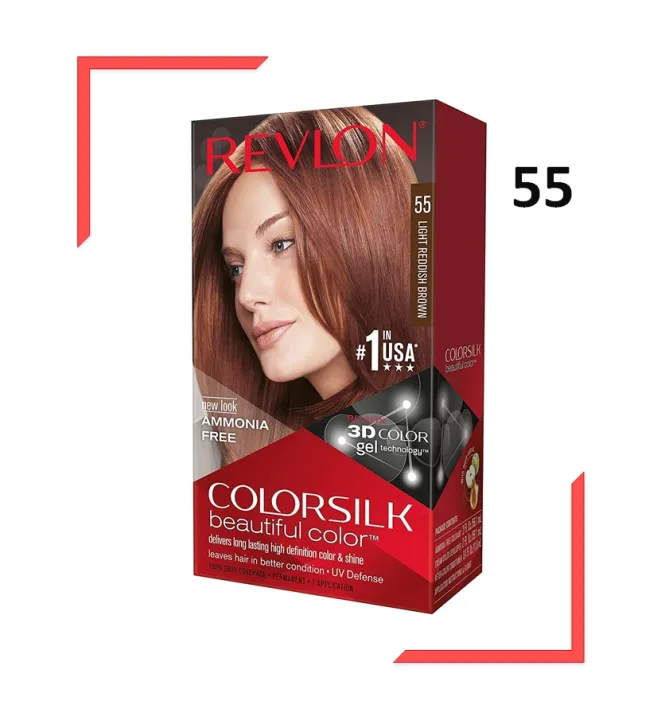 Revlon Colorsilk 55 Hair Color, Light Reddish Brown (#55) | Lazada PH