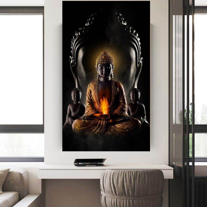 God Buddha Canvas Painting Wall Art Modern Buddha Posters and Prints On ...