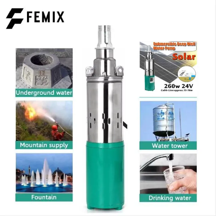 Femix Solar Lift Water Pump 12v45m Battery Electric Vehicle High Head ...