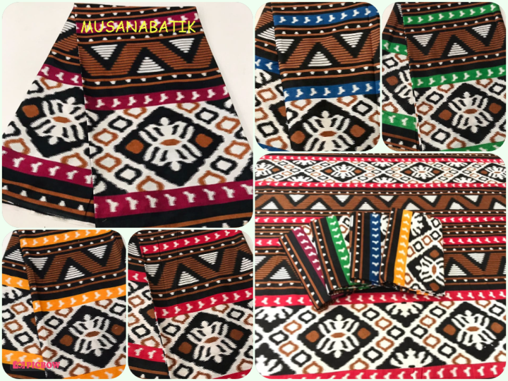 kain batik print motif songket asmat bahan seragam batik kamen batik ...