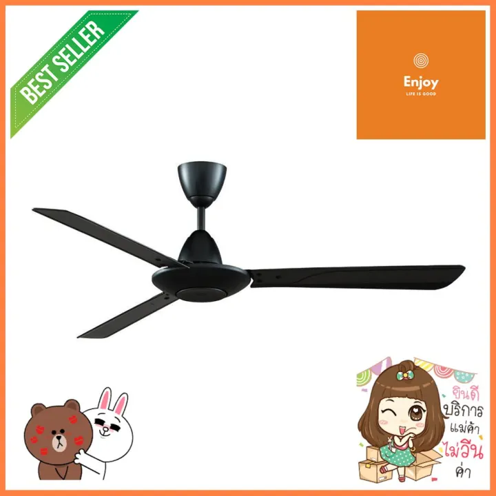 พัดลมติดเพดาน 56 นิ้ว MR.KEN 25-01606 สีดำCEILING FAN MR.KEN 25-01606 ...