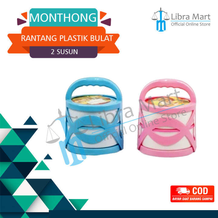 Rantang Plastik Monthong Tupperware Ukuran 2 Susun Tebal | Lazada Indonesia