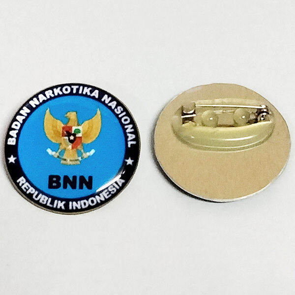 Pin BNN Stop Narkoba Bulat Peniti 2Pcs / Pin Logo BNN+Stop Narkoba Biru ...