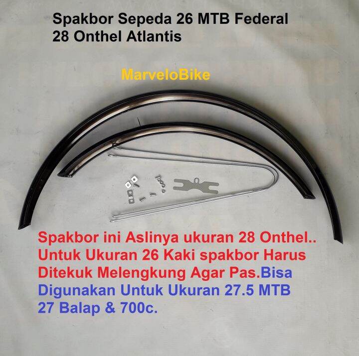 Fender Slebor Spakbor Sepeda 26 MTB Federal 28 Onthel Atlantis Besi ...