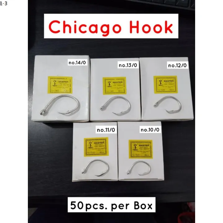 [hook] Chicago Hook (no.100)(no.110)(no.120)(no.130)(no.140) 50pcs. big ...