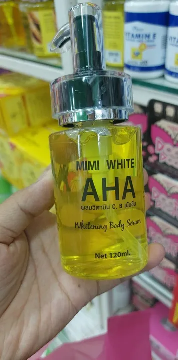 MIMI WHITE AHA ผสมวิตามืนC,B เข้มข้น 120ml | Lazada.co.th