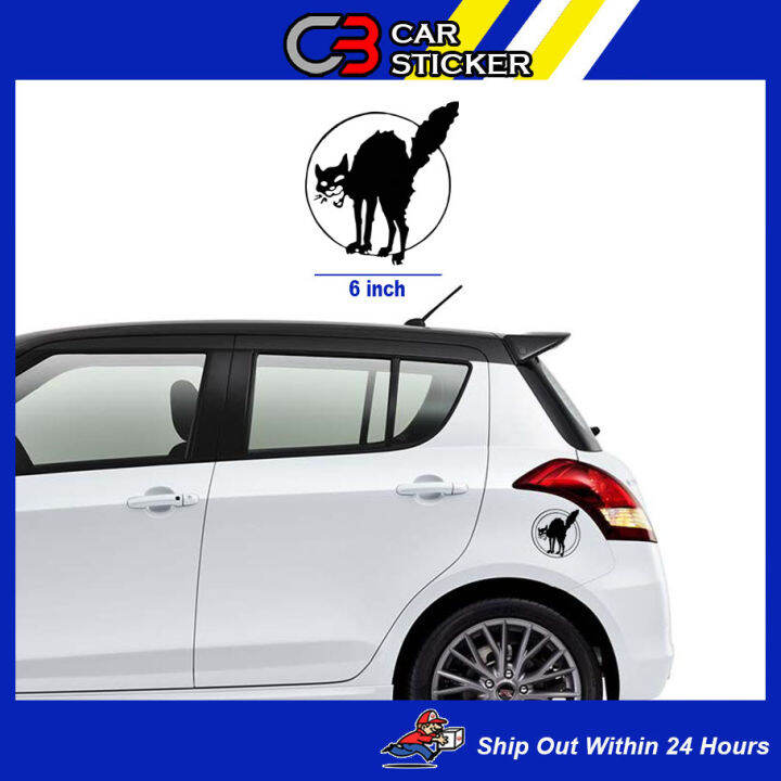 BLACK CAT CAR STICKER / CS401 | Lazada