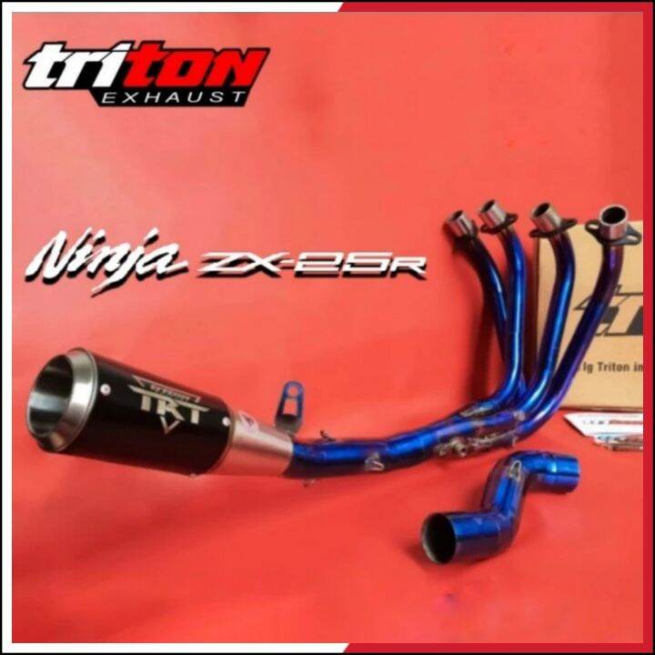 TRITON EXHAUST Knalpot Racing ZX25R 4 silinder Full system, Triton ...