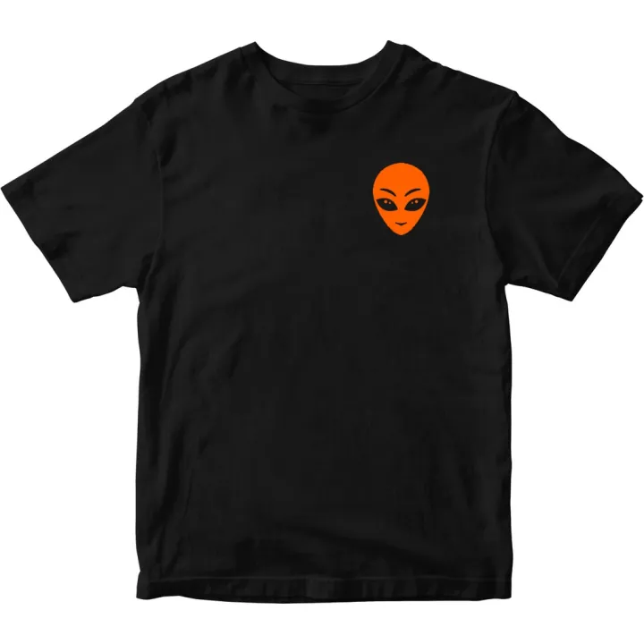 Artees Alien Face Round nect T shirt white unisex tee | Lazada PH