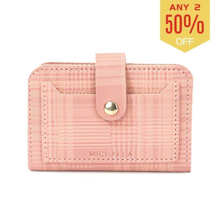 MICHAELA Card Holder Wallet for Women Men Leather Credit Card Slots ...