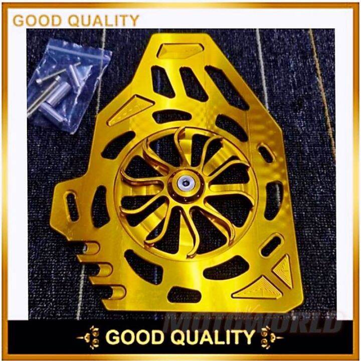 MOTOWORLD ALUMINUM CNC RADIATOR COVER WITH SPINNER FOR HONDA CLICK V1 ...