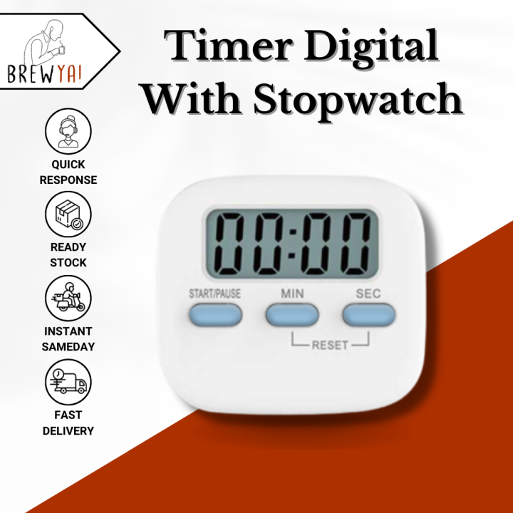 Digital Timer With Stopwatch and Alarm - White | Lazada Indonesia