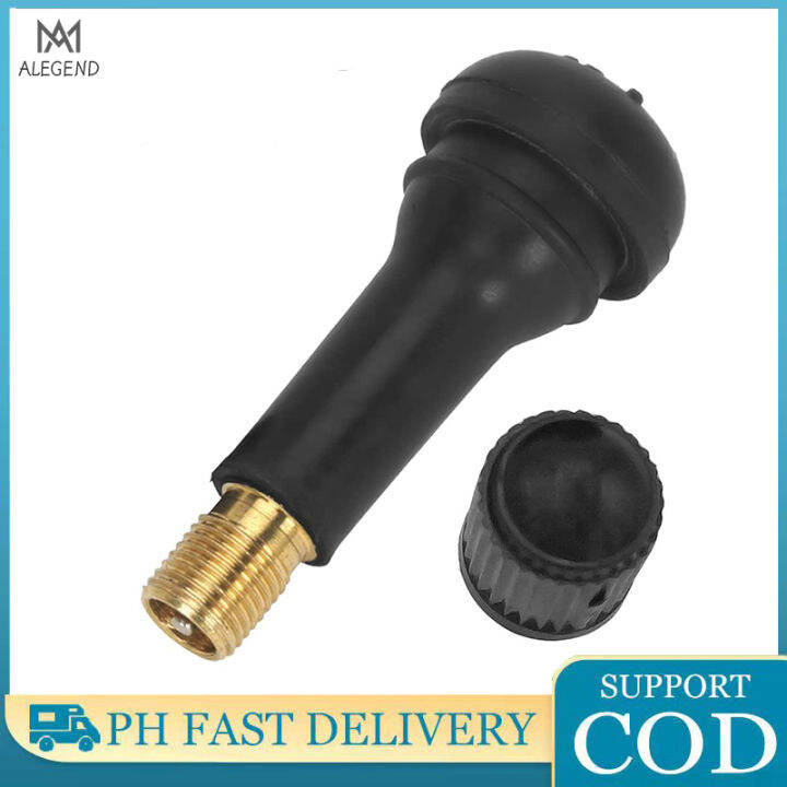 100Pcs TR413 Rubber Snap-in Valve Stems Black Tire Valve Cap Stems ...