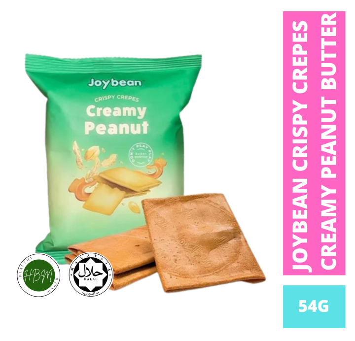 JOYBEAN CRISPY CREPES CREAMY PEANUT BUTTER & COMFORTING CHOCOLATE 54GM ...