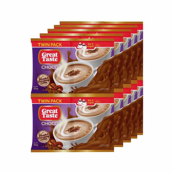 Great Taste Choco Coffee Twin Pack Sachets 50g x 10 | Lazada PH