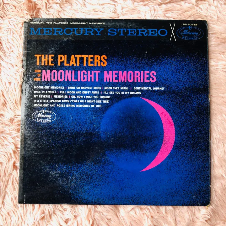 The Platters Sing Of Your Moonlight Memories Lp Record Rare Plaka 33