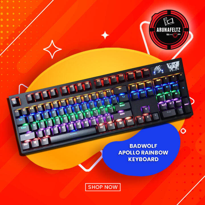 BADWOLF APOLLO RAINBOW MECHANICAL KEYBOARD | Lazada PH