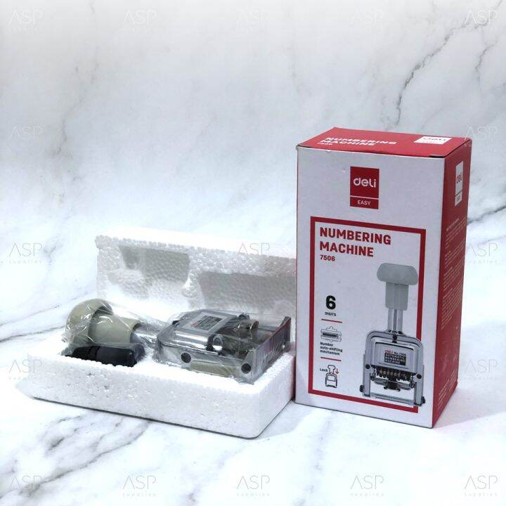 เครื่องรันนิ่ง Deli Numbering Machine 7506เครื่องตีเบอร์ เครื่องรันนัม ...
