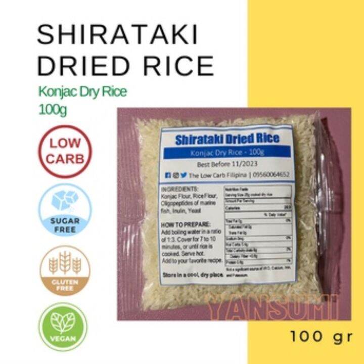 SHIRATAKI DRIED RICE Konjac Dried Rice (100g/pack) LOW CARB SUGAR FREE ...