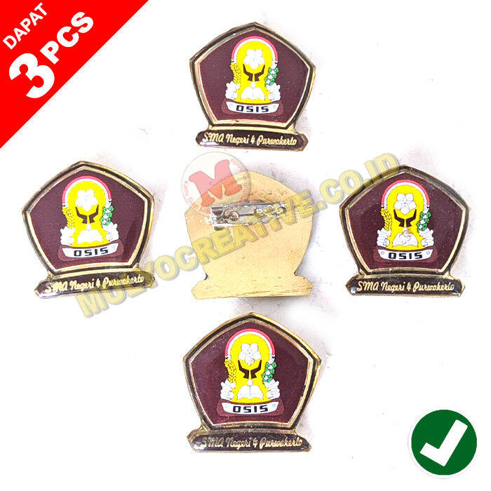 Pin Bros Anggota Osis Sekolah - Lencana Osis Sekolah Custom /3Pcs ...