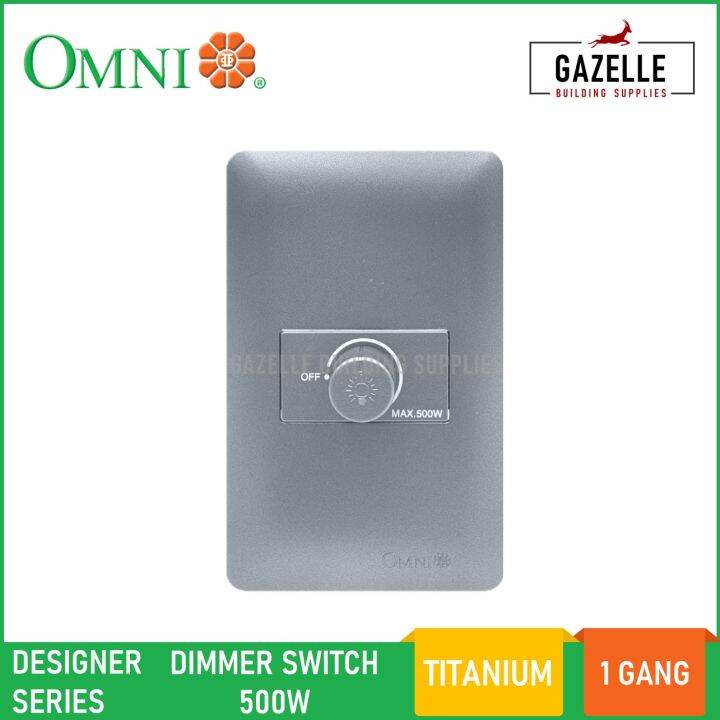 Omni Designer Series Dimmer Switch 500W Titanium 1 Gang | Lazada PH
