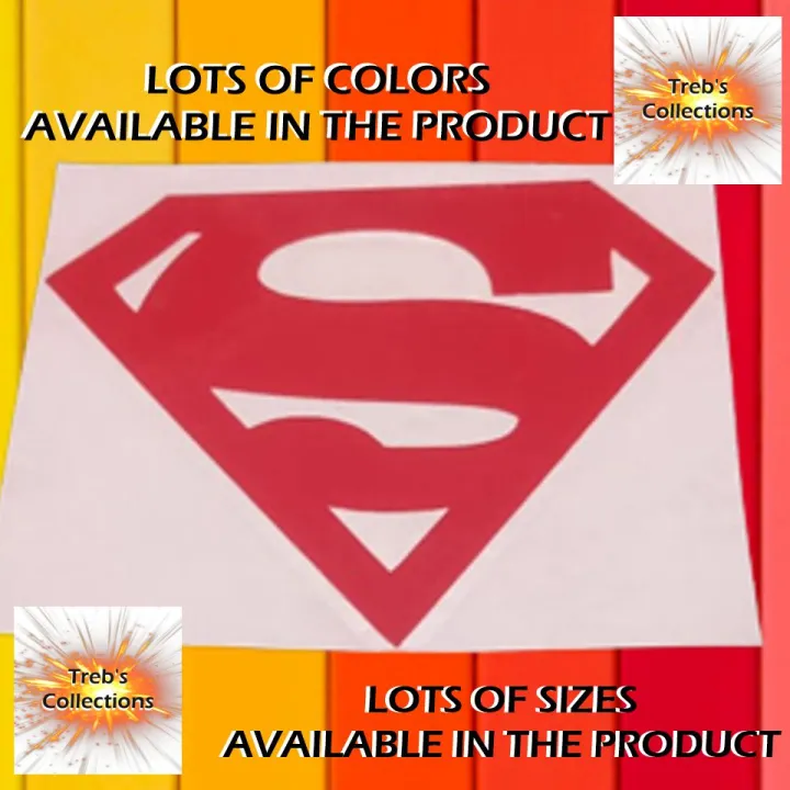 9 inches superman logo sticker car sticker logo glossy matte 3d mirror ...
