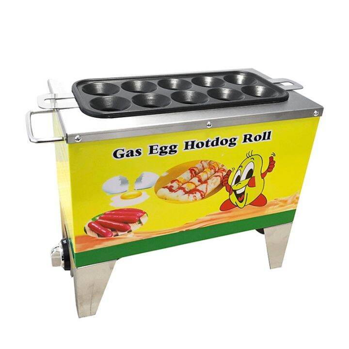 Commercial 6 Tubes And 10 Tubes Gas Egg Hot Roll Maker Hot Dog Sausage ...