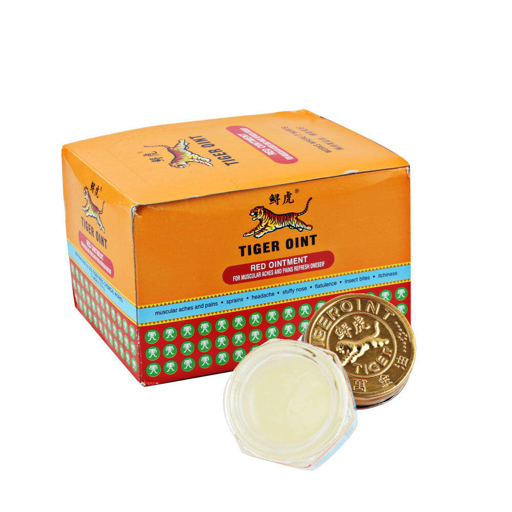 【CW】Red Balm Tiger Ointment Chinese Painkiller Lion Balm Muscle Pain ...