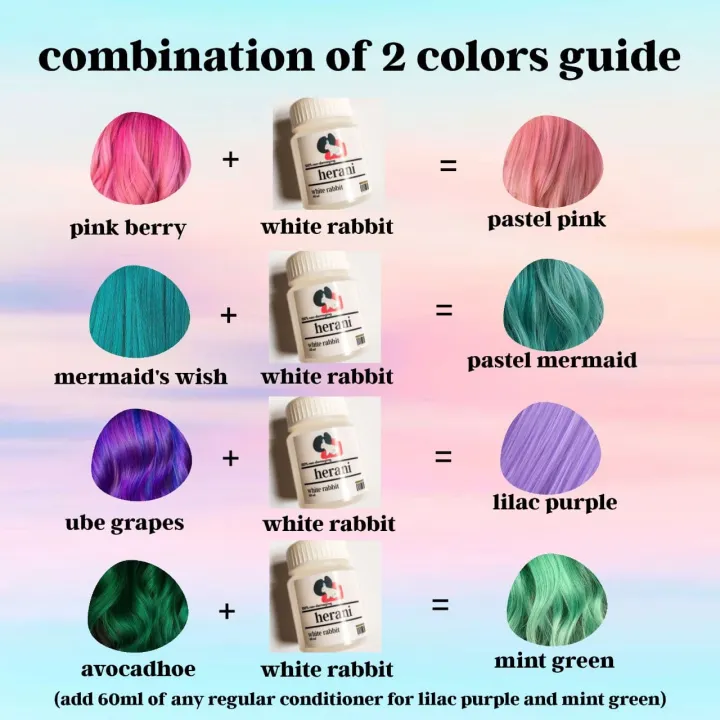 Semi-Permanent Herani Hair Combination of 2 Color Pots Conditioner ...