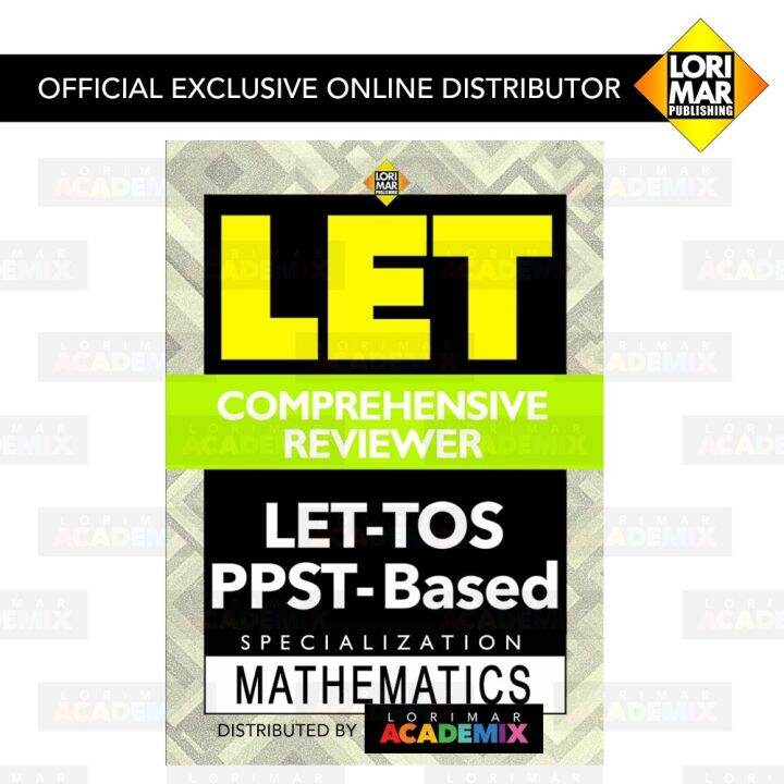 LET COMPREHENSIVE REVIEWER - MATHEMATICS TOS PPST Based | Lazada PH