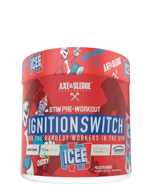 AXE & SLEDGE STIM PRE-WORKOUT IGNITION SWITCH 40 SERVINGS ICEE CHERRY ...
