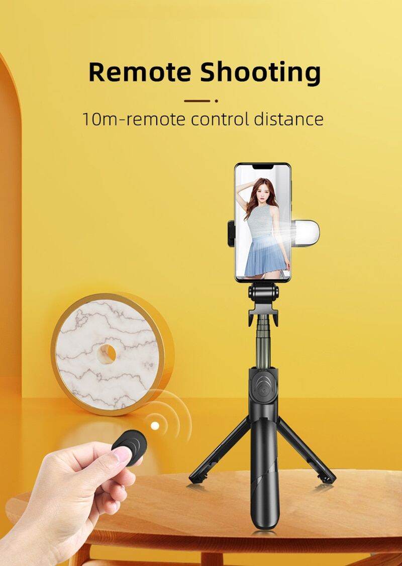 【เรือจากประเทศไทย】ไม้เซลฟี่ไฟ LED เสริมแสงสว่างเซลฟี Stick แบบพกพาที่ ...