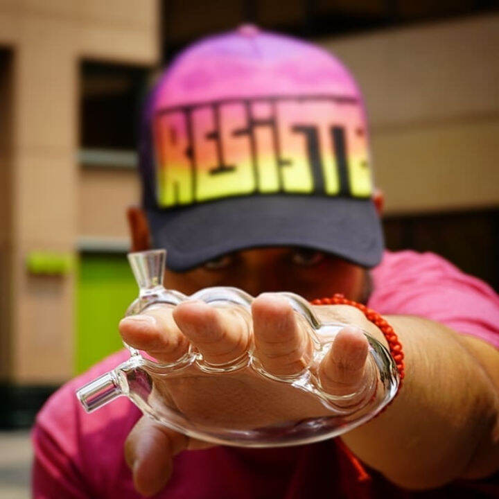 Glass 5.5" Glass Knuckle Duster Bubbler | Lazada.co.th