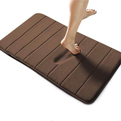 Foot mat Water Absorbent Non Skid Memory Foam Bath Spa Rug Shower Mat ...
