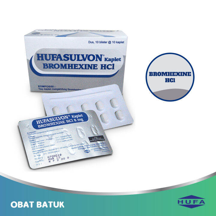 Hufasulvon Kaplet - Obat Batuk Berdahak Pengencer Dahak - 1 blister ...